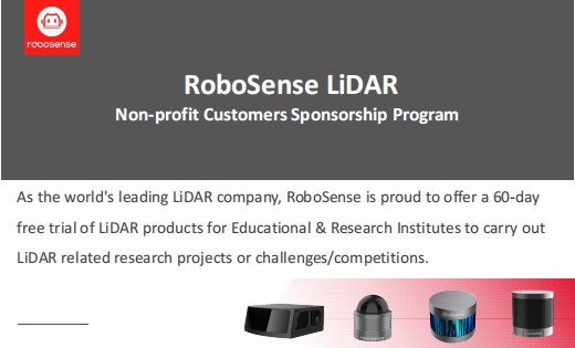 RoboSense LiDAR Non-profit Customers Sponsorship Program – AdvantaBuy LLC