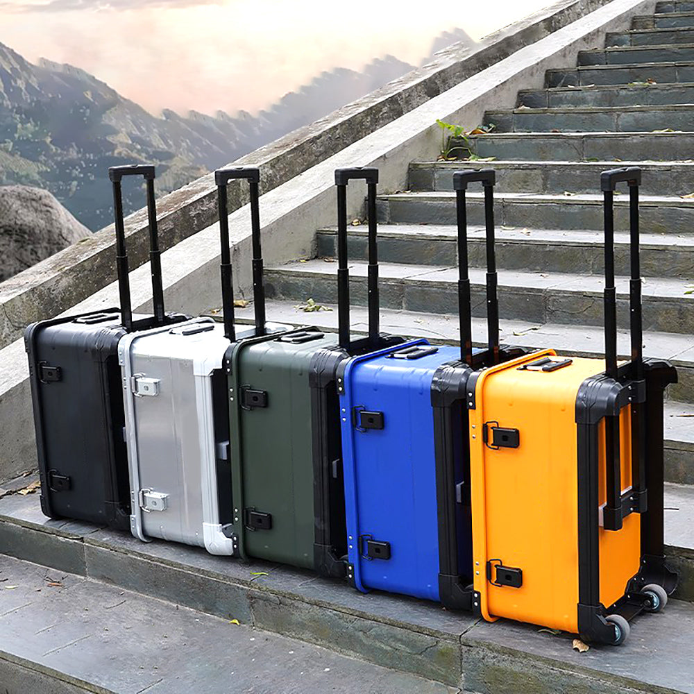 Camera Trolley Case, 23 inches Orange Rolling Storage Box Large Carryi ...